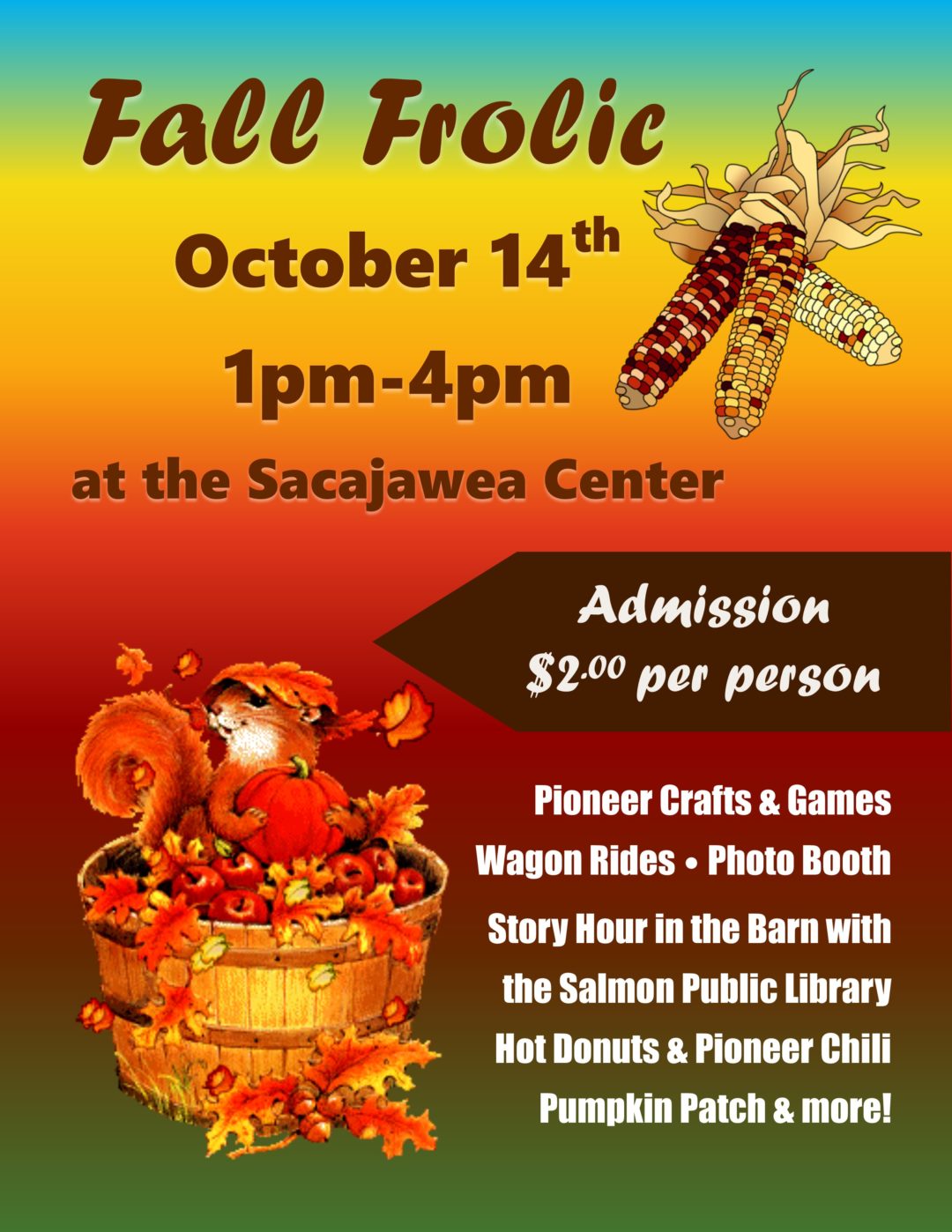 Fall Frolic! October 14th | Sacajawea Center